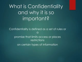 Confidentiality | PPTX