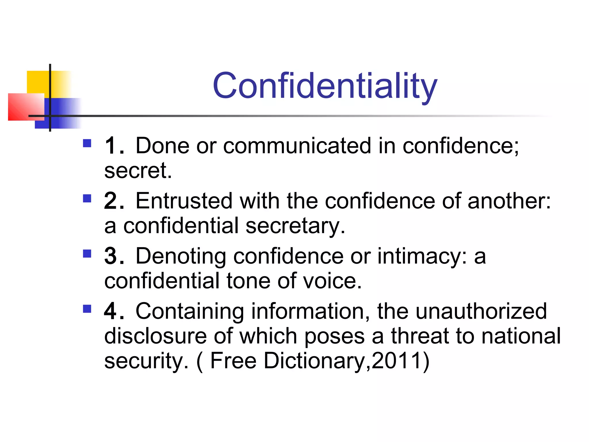 Confidentiality | PPT | Health Insurance | Insurance
