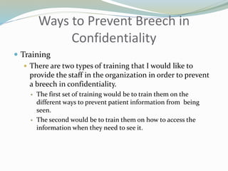 Confidentiality | PPTX