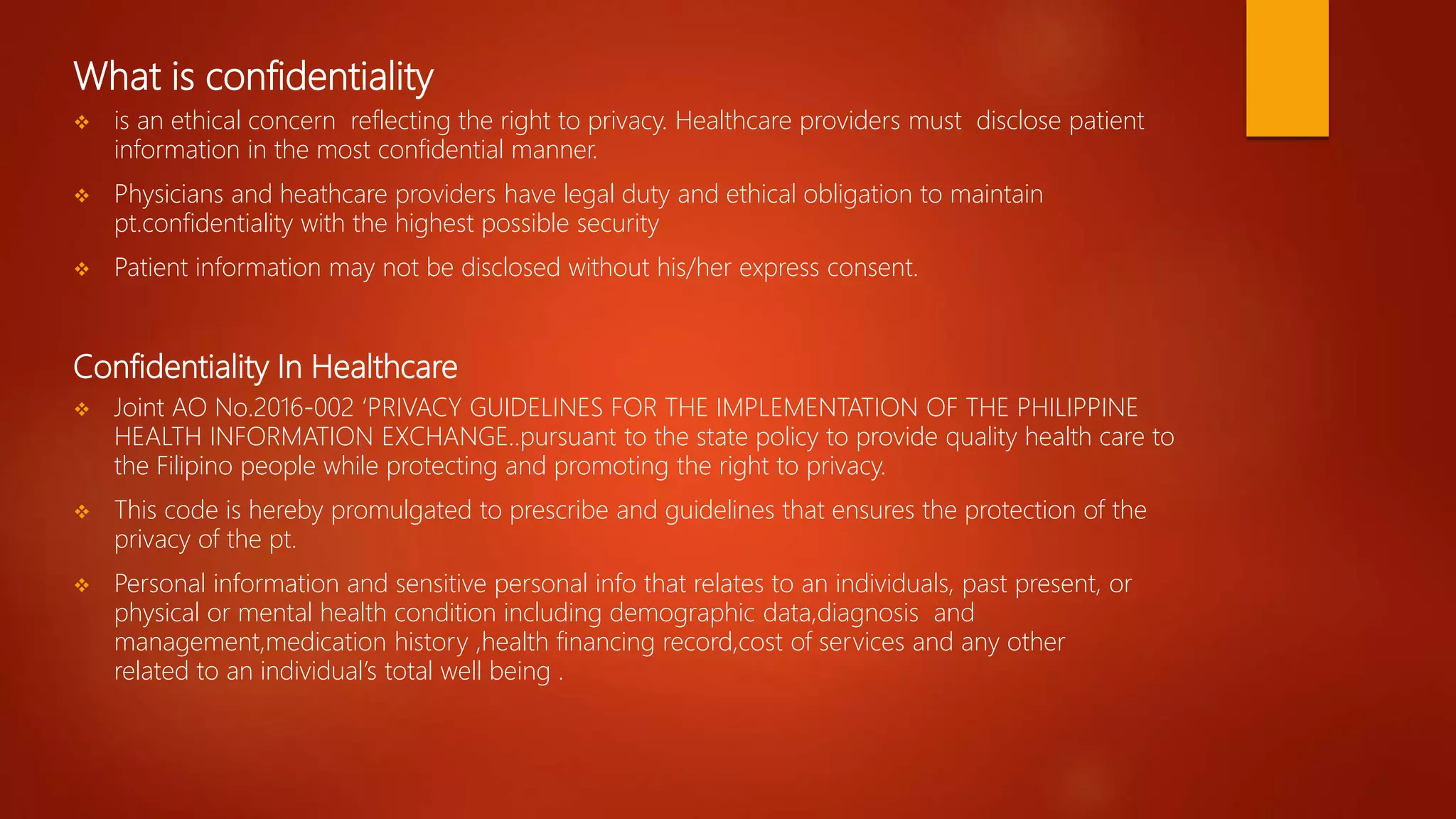 Confidentiality | PPTX | Health Insurance | Insurance