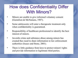 Confidentiality minor-children | PPT