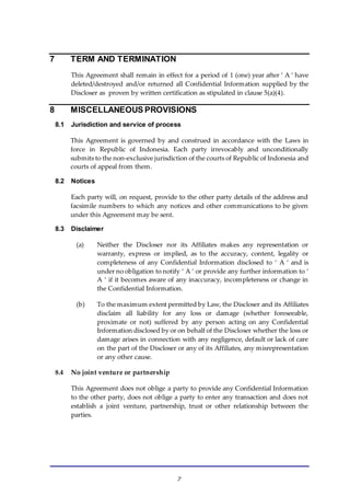 Confidentiality Agreement Sample (Purchase this doc, Text: 08118887270 ...