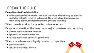 CONFIDENTIALITY AND ITS BREACHES IN HEALTHCARE | PPTX