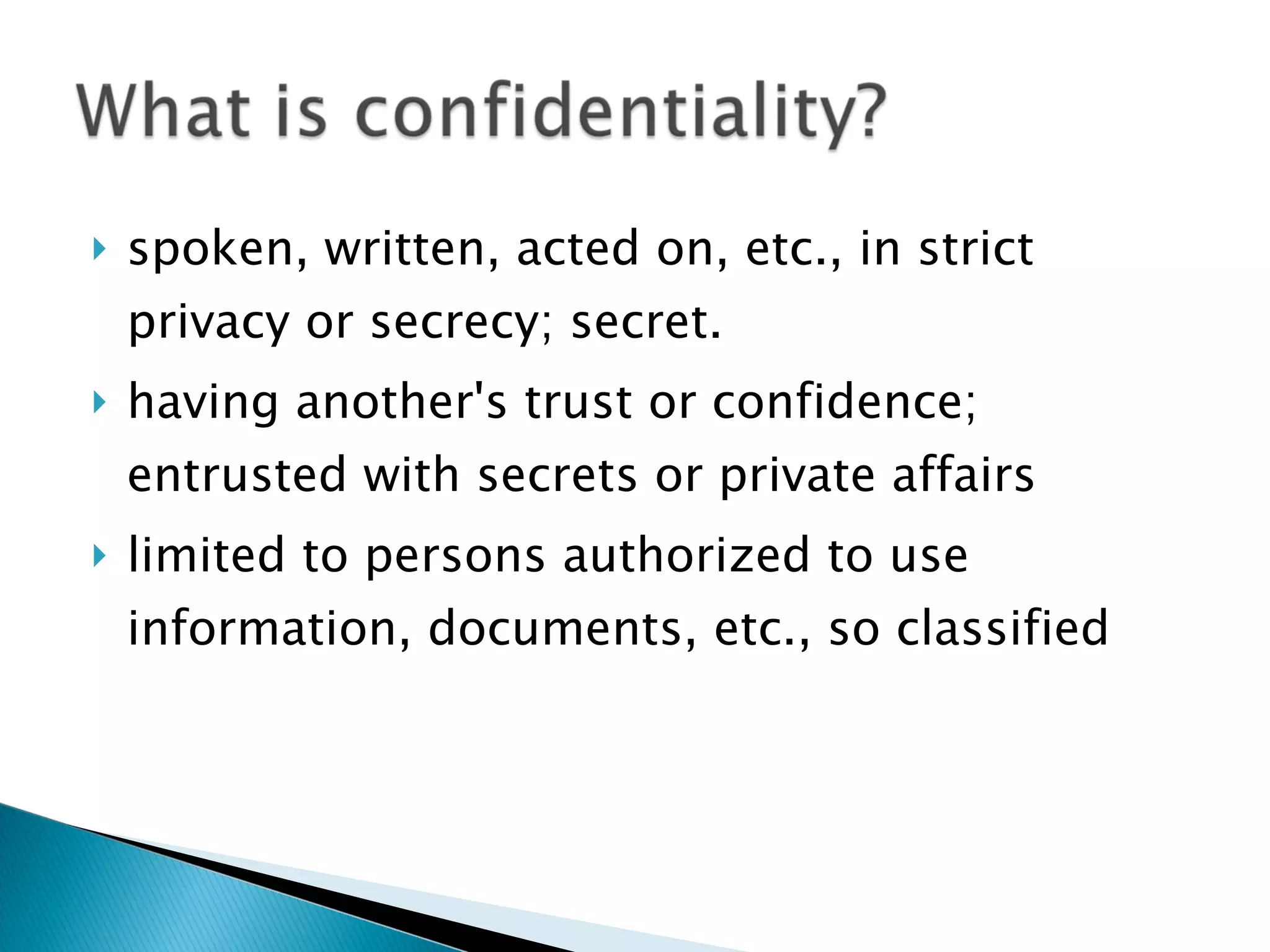 Confidentiality and medical records | PPT | Medical Health