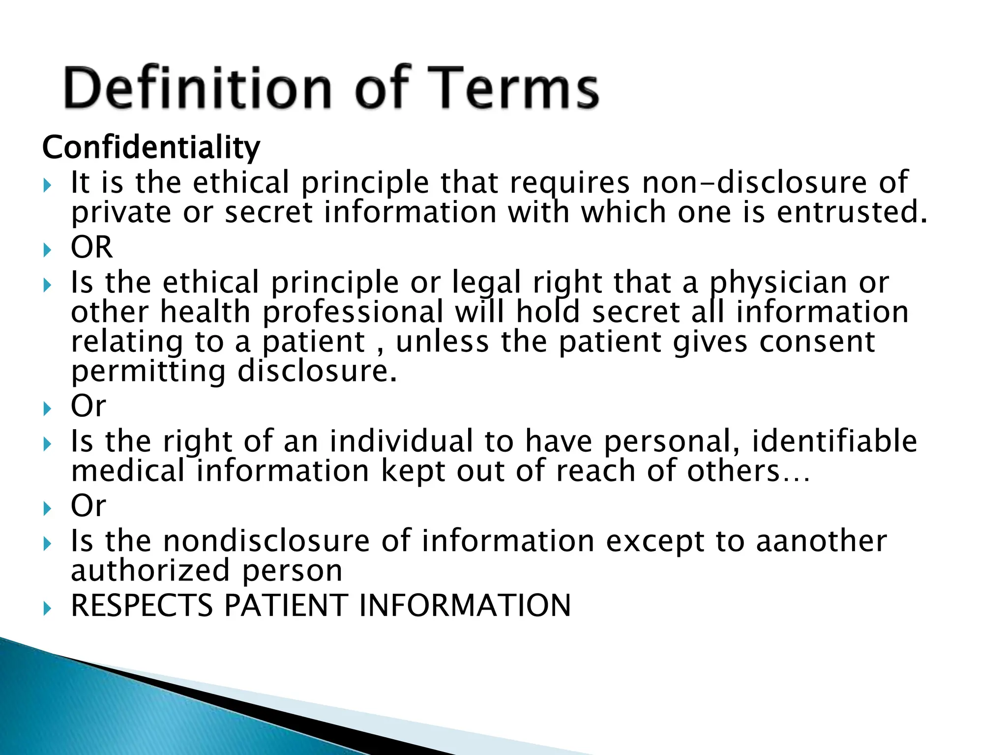 Confidentiality in Medical Practice.ppt