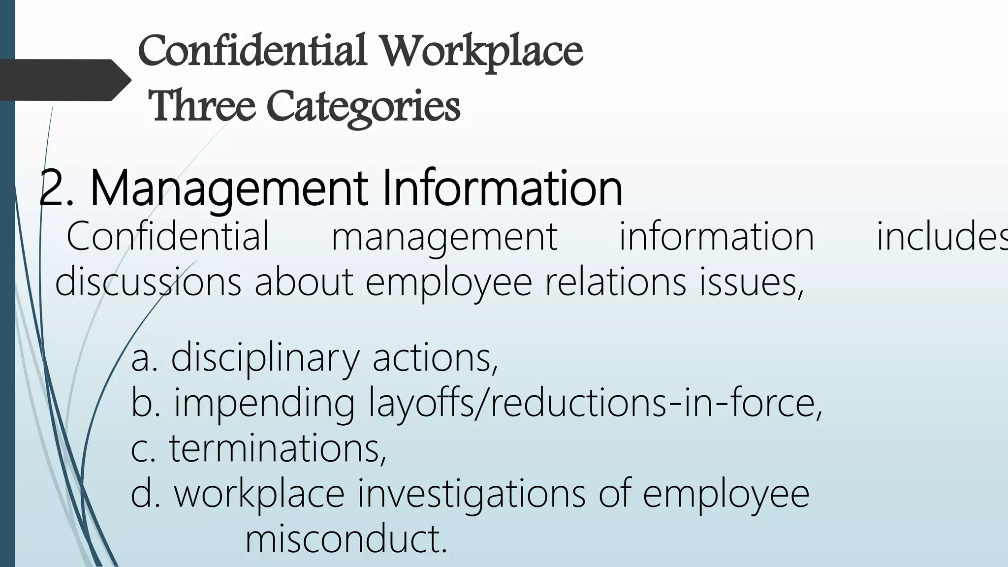 Confidentiality in the workplace | PPTX