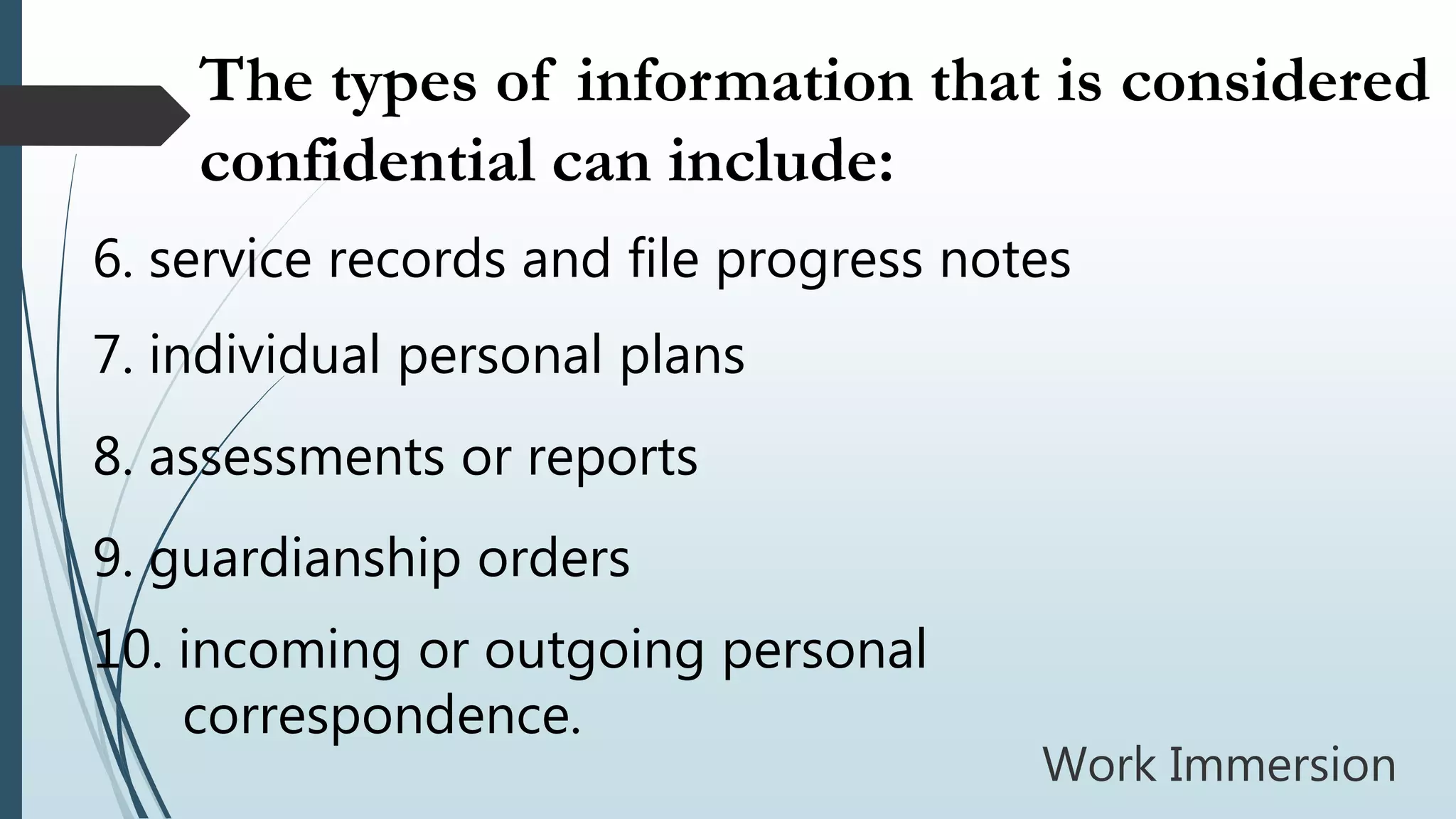Confidentiality in the workplace | PPTX