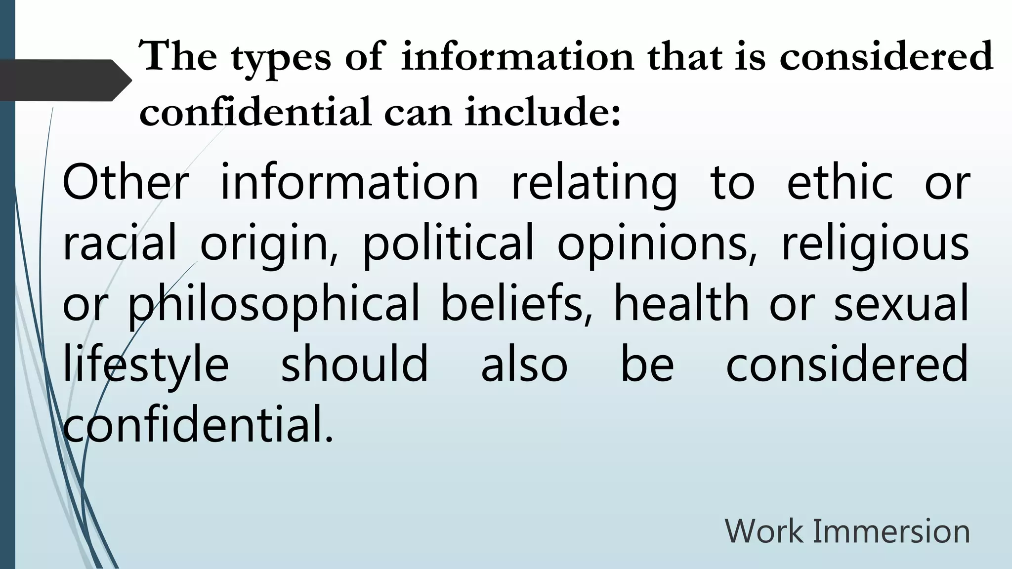 Confidentiality in the workplace | PPTX