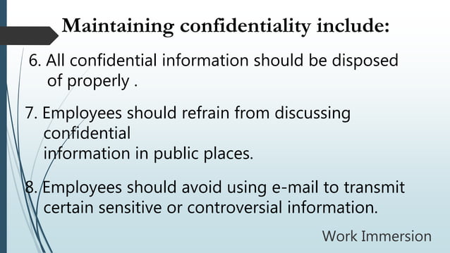 Confidentiality in the workplace | PPTX | Career Advice | Careers