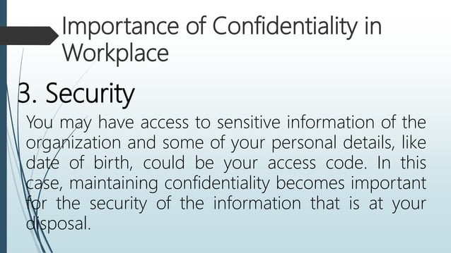 Confidentiality in the workplace | PPTX | Career Advice | Careers