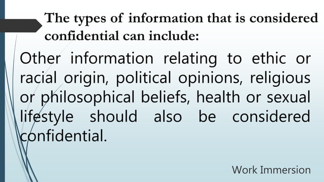 Confidentiality in the workplace | PPTX | Career Advice | Careers