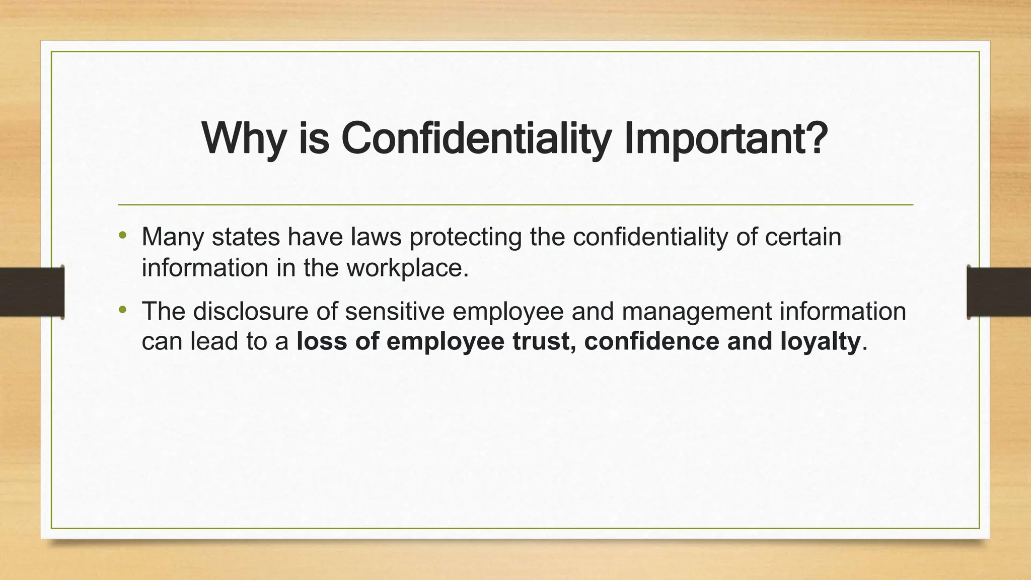 The Confidentiality in the Workplace.pptx | Internet Safety | Parenting