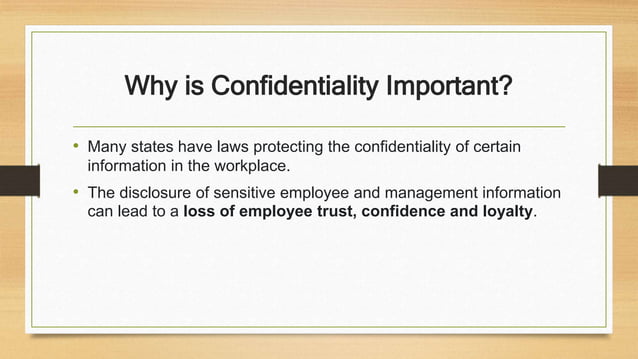 The Confidentiality in the Workplace.pptx | Internet Safety | Parenting