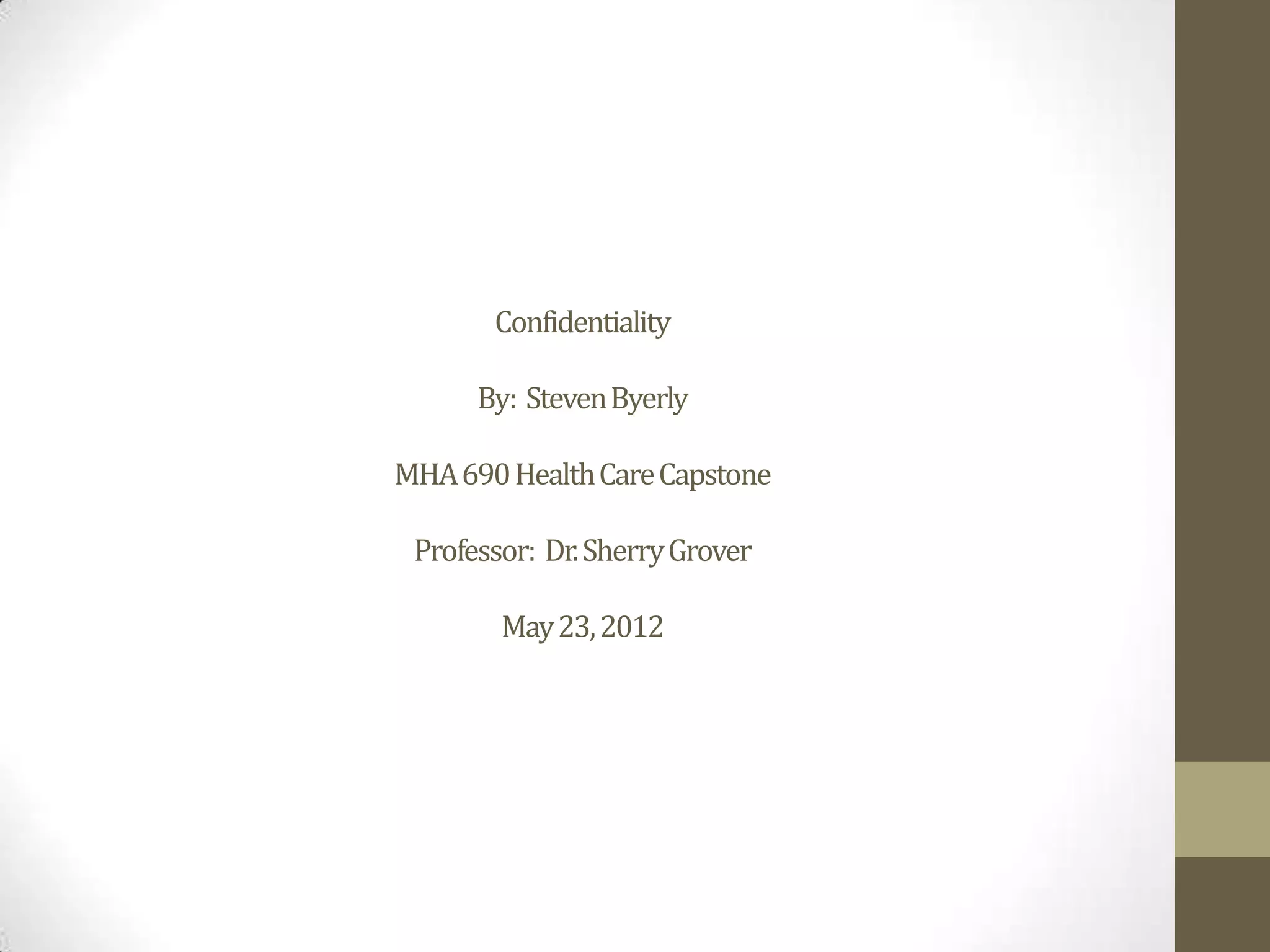 Confidentiality powerpoint | PPT