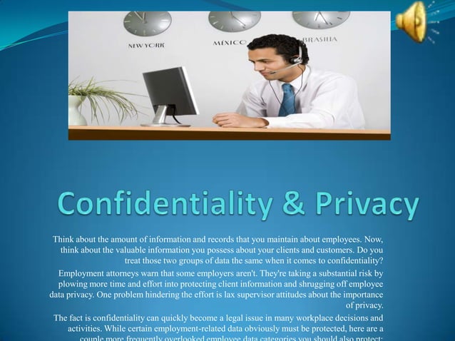 Confidentiality & privacy | PPTX