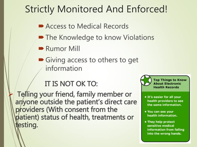 Confidentiality, privacy and your healthcare records | PPT