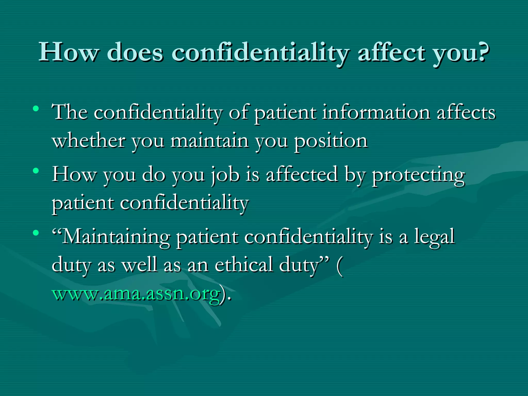Confidentialityslideshow | PPT