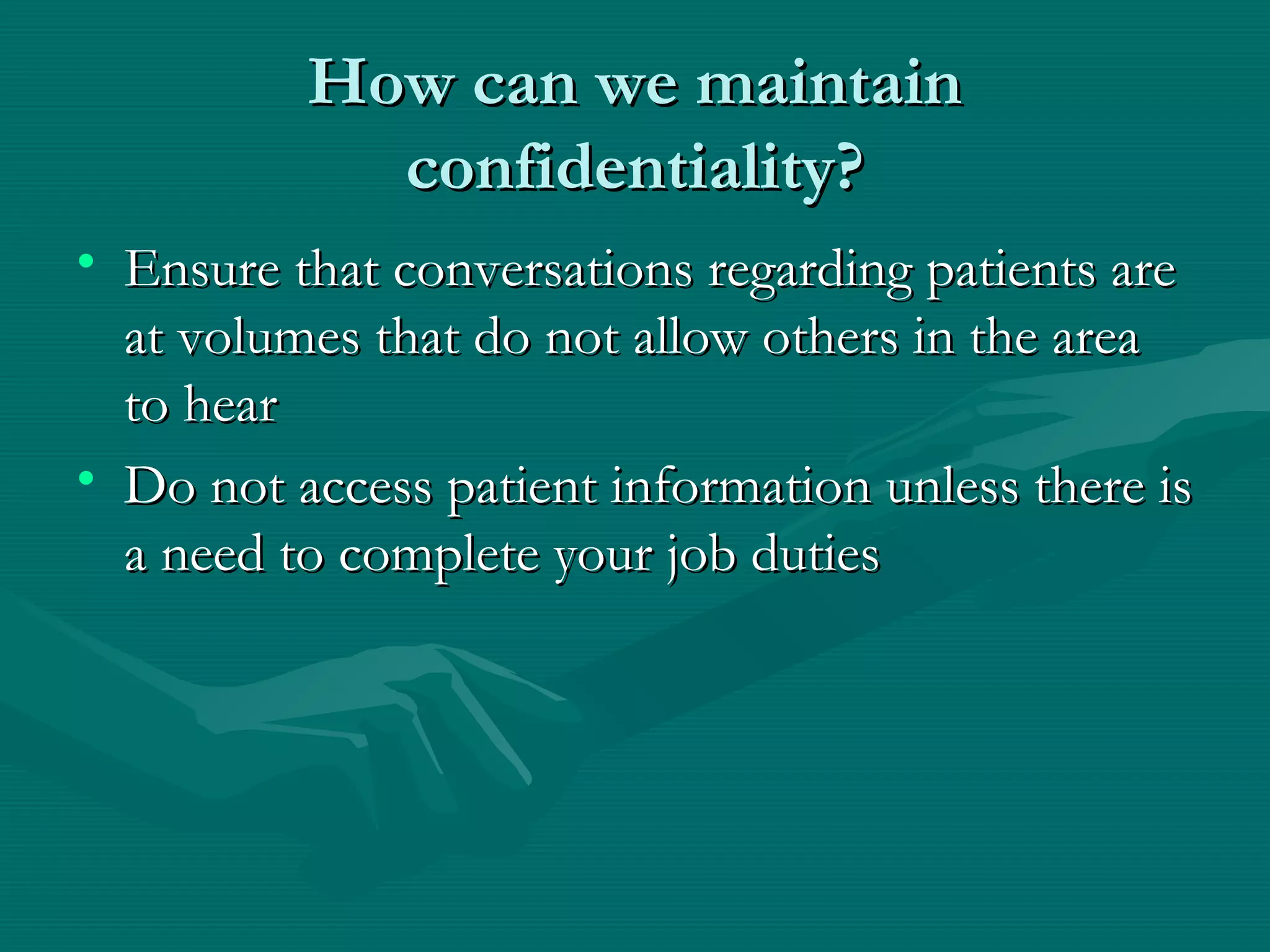 Confidentialityslideshow | PPT