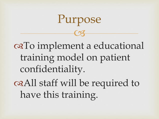 Confidentiality training | PPT