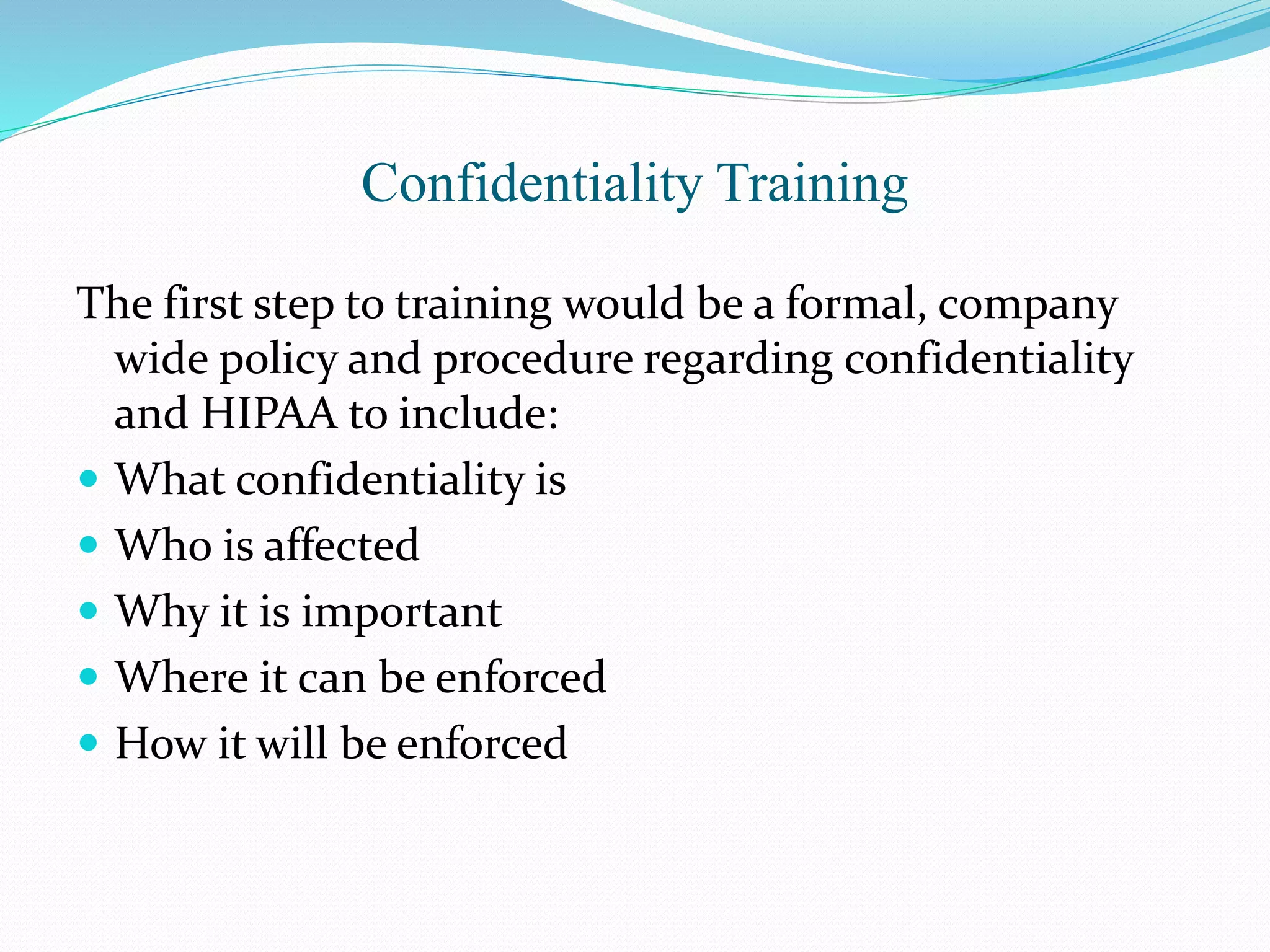 Confidentiality training | PPTX