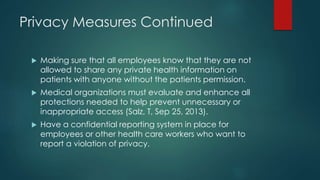 Confidentiality training for employees on medical records | PPTX