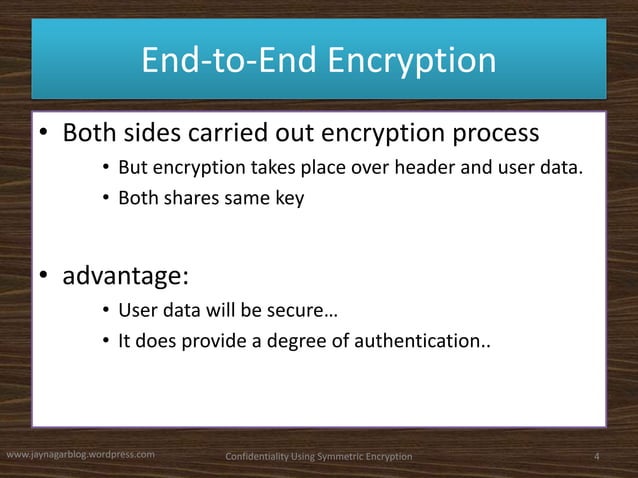 Confidentiality using Symmetric Encryption | PPTX