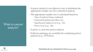 Confidently Conduct and Write Your Power Analysis | PPT