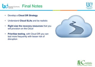 Leveraging the Cloud for Disaster Recovery | PDF | Cloud Computing ...