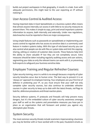 Securing Your Intellectual Property: Preventing Business IP Leaks | PDF