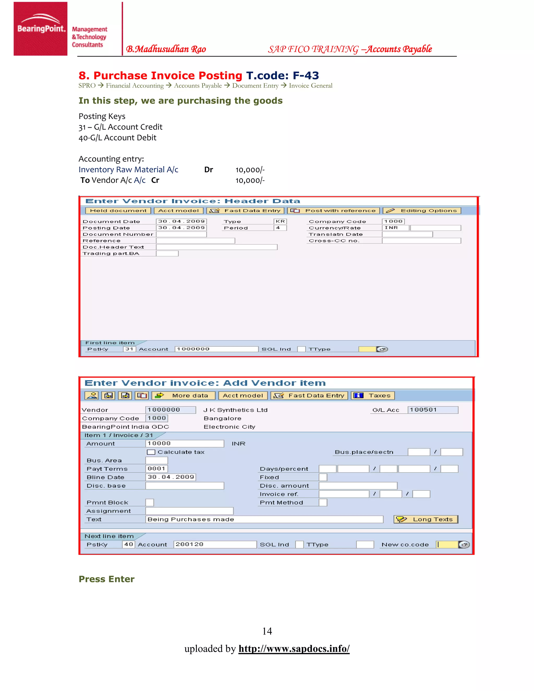 SAP FI AP: Configuration & End User Guide | PDF