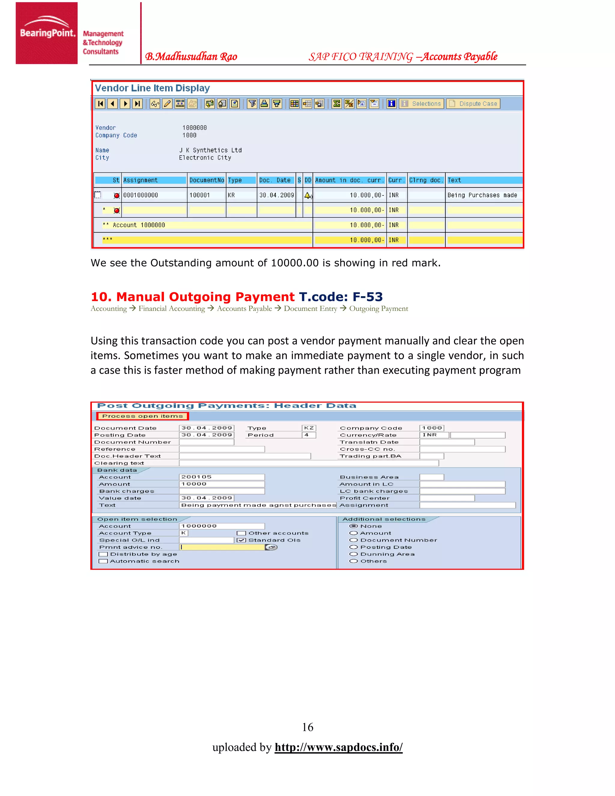 SAP FI AP: Configuration & End User Guide | PDF