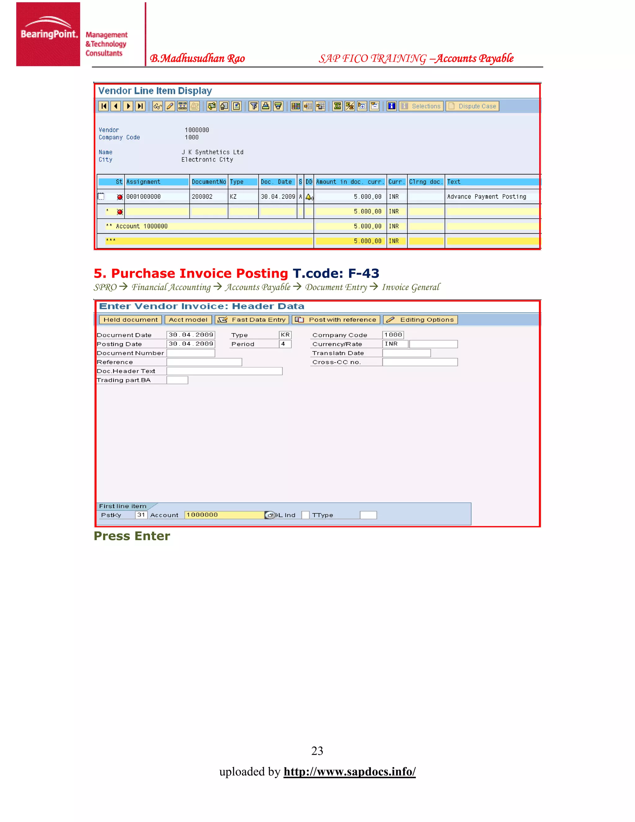 SAP FI AP: Configuration & End User Guide | PDF