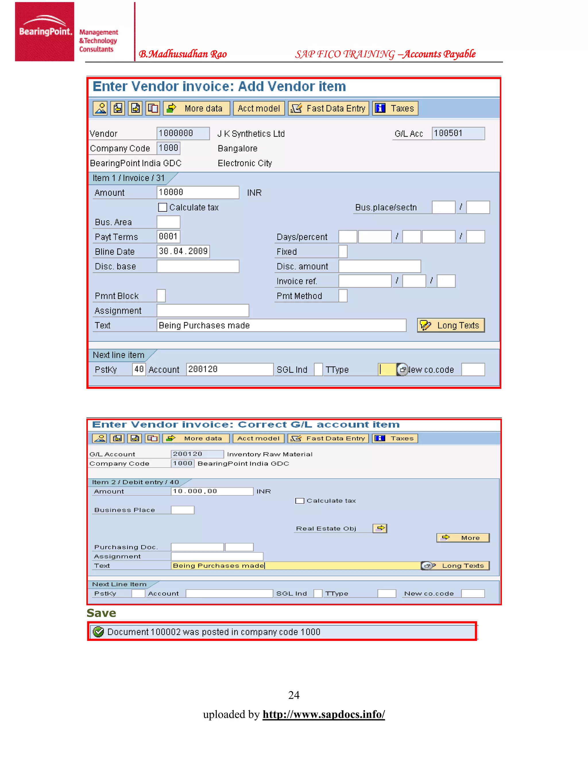SAP FI AP: Configuration & End User Guide | PDF