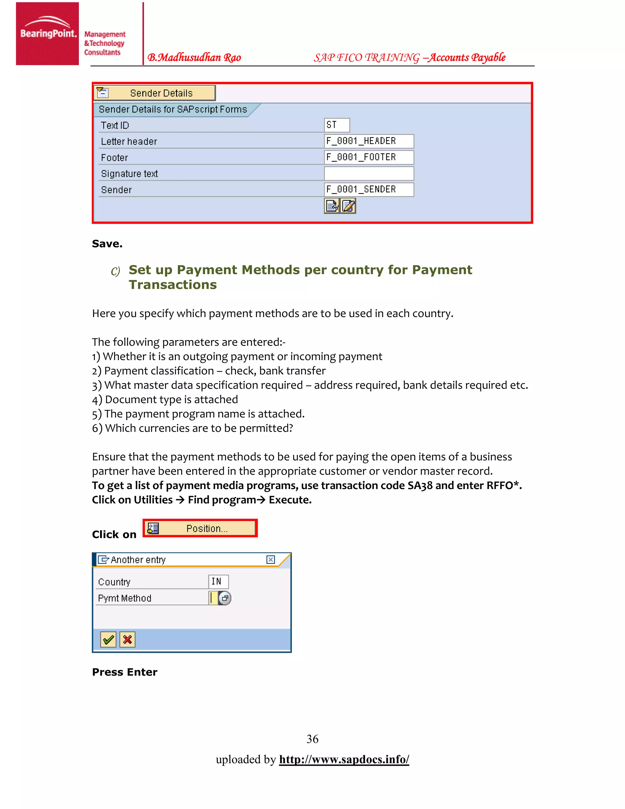SAP FI AP: Configuration & End User Guide | PDF