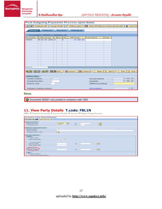 SAP FI AP: Configuration & End User Guide | PDF | Credit Cards ...
