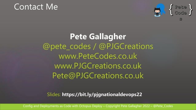 Config And Deployments As Code With Octopus Deploy Ppt