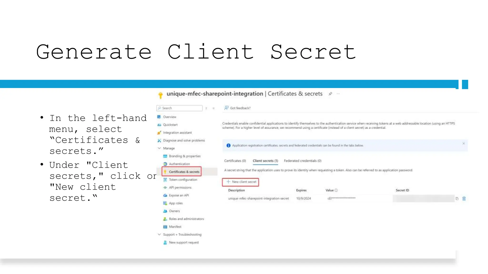 Config App Registration for Sharepoint API.pptx | Internet | Computing