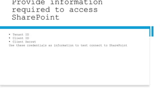 Config App Registration for Sharepoint API.pptx | Internet | Computing