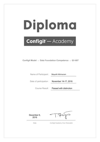 Configit Model ̶ Data Foundation Competence ̶ Q1-007 | PDF