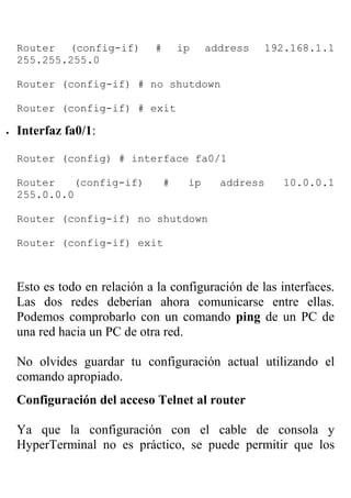 Config router basico | PDF