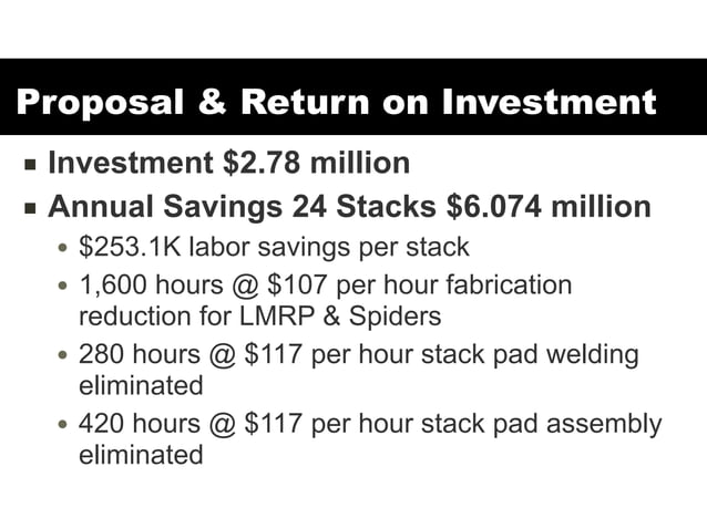 Configurable Stack DFMA Report | PPT