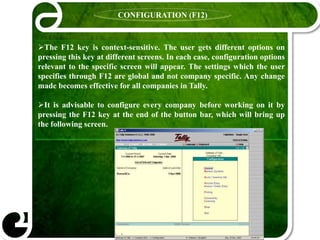 Configuration in Tally -R.D.Sivakumar | PPT