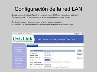 Configuarión de un Modém Router Inalambrico | ODP