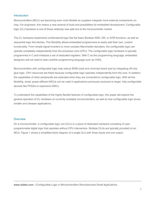 Configurable Logic in Microcontrollers Revolutionizes Small Applications | PDF