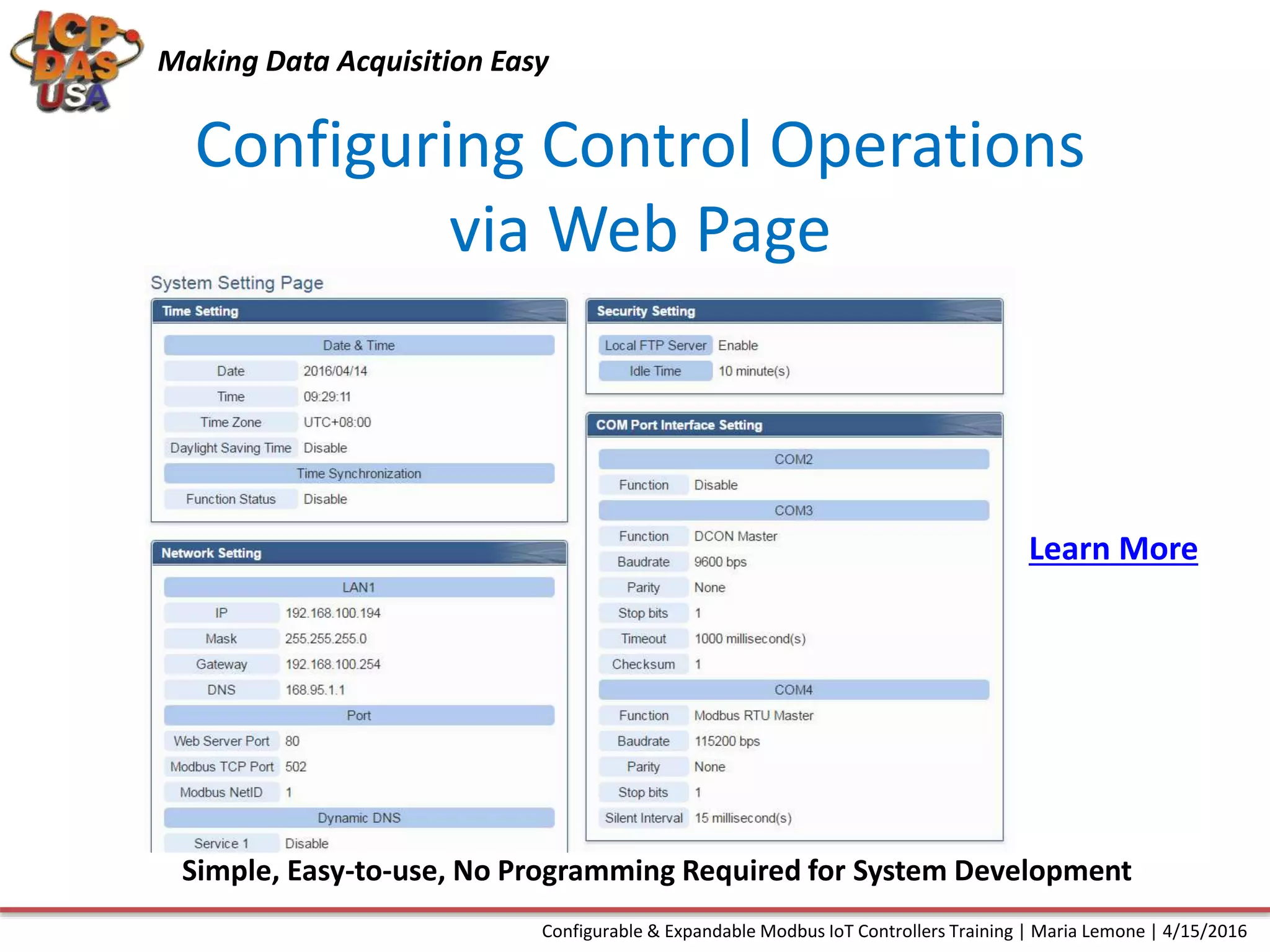 Configurable And Expandable Modbus Iot Internet Of Things Controllers Ppt