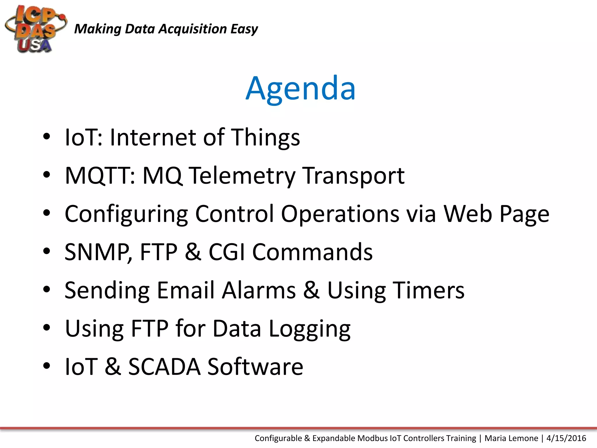 Configurable and Expandable Modbus IoT (Internet of Things) Controllers | PPT