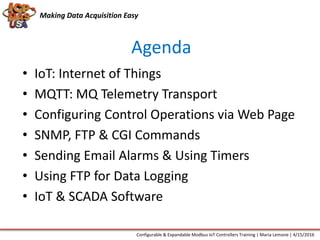 Configurable and Expandable Modbus IoT (Internet of Things) Controllers ...