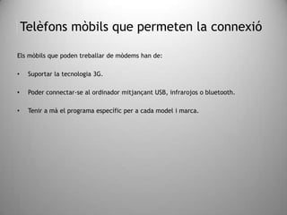 Configuració d'una connexió ordinador-mòbil | PPT
