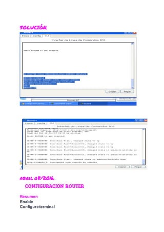 Configuracion de router | DOCX