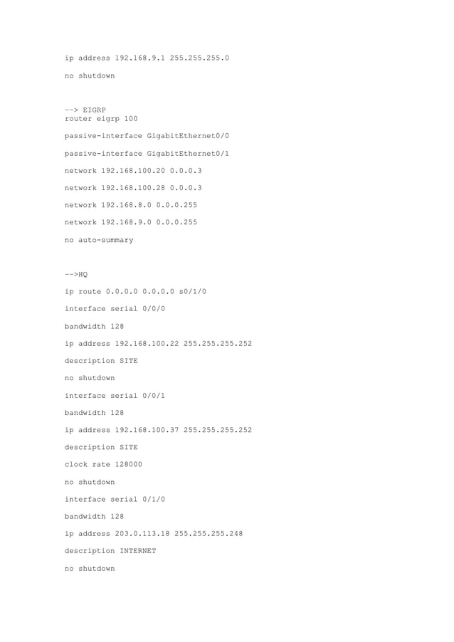 Configuracion EIGRP | PDF